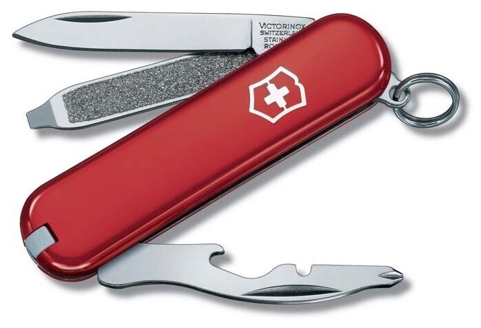 Нож-брелок VICTORINOX Rally, 58 мм, 9 функций, красный, 0.6163