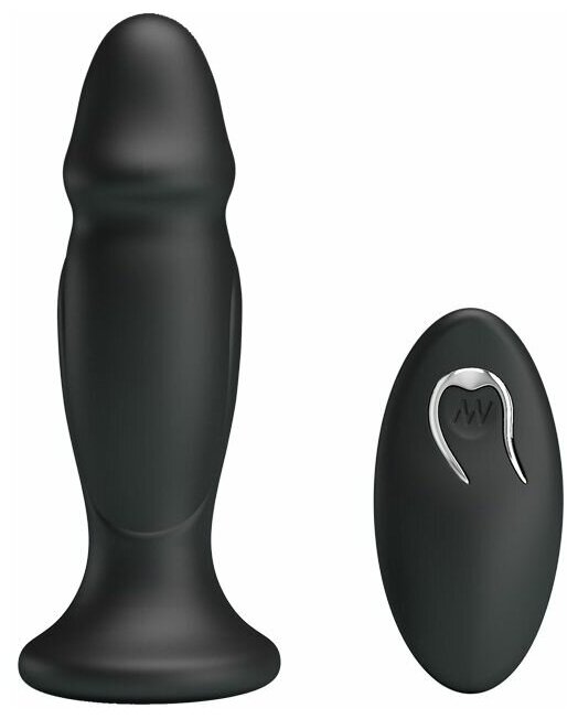 Перезаряжаемая анальная втулка с 12 режимами вибрации Baile Mr. Play
