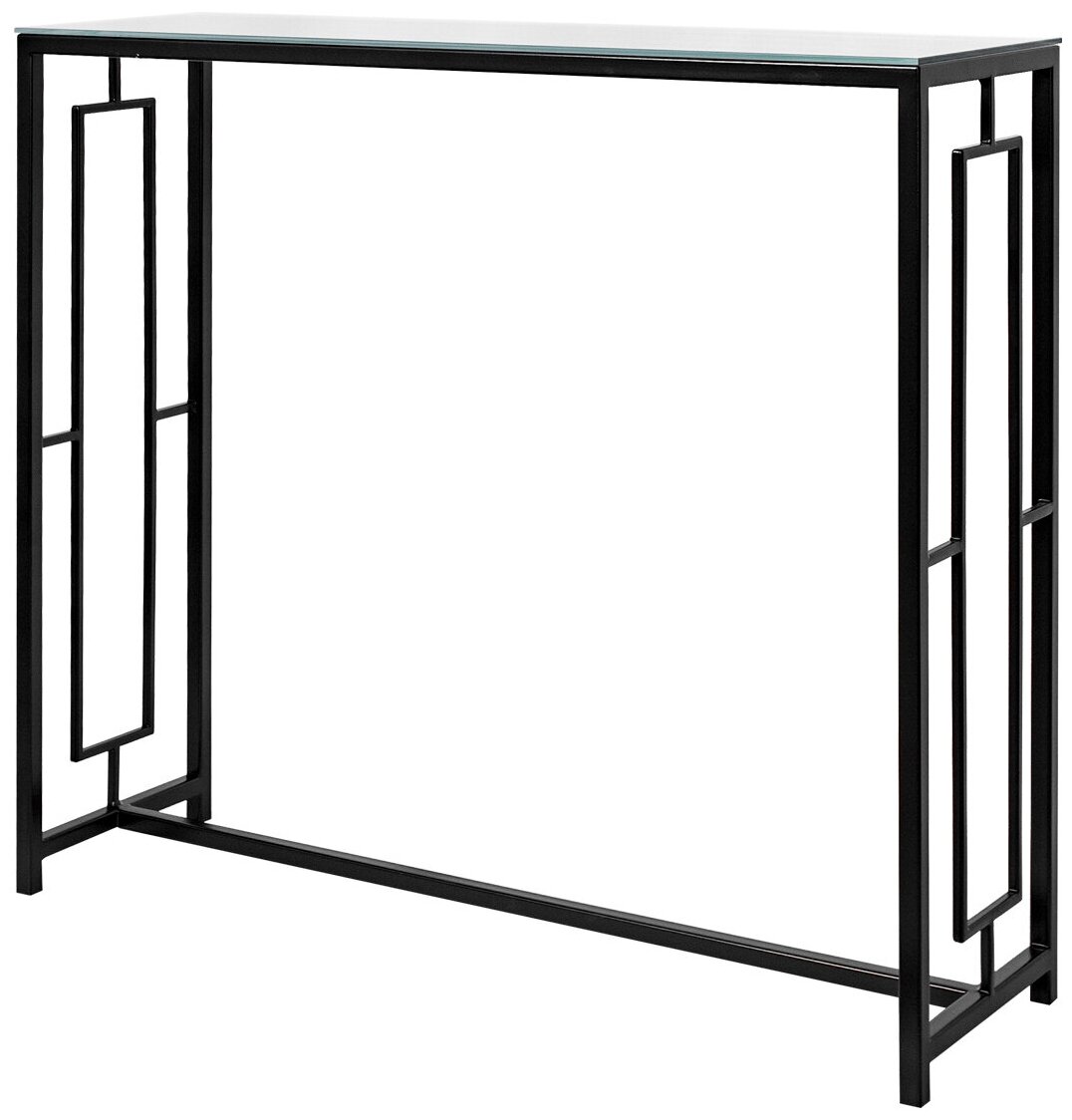 Консольный столик, туалетный столик лондон 800х875х250мм (черный/прозрачное)