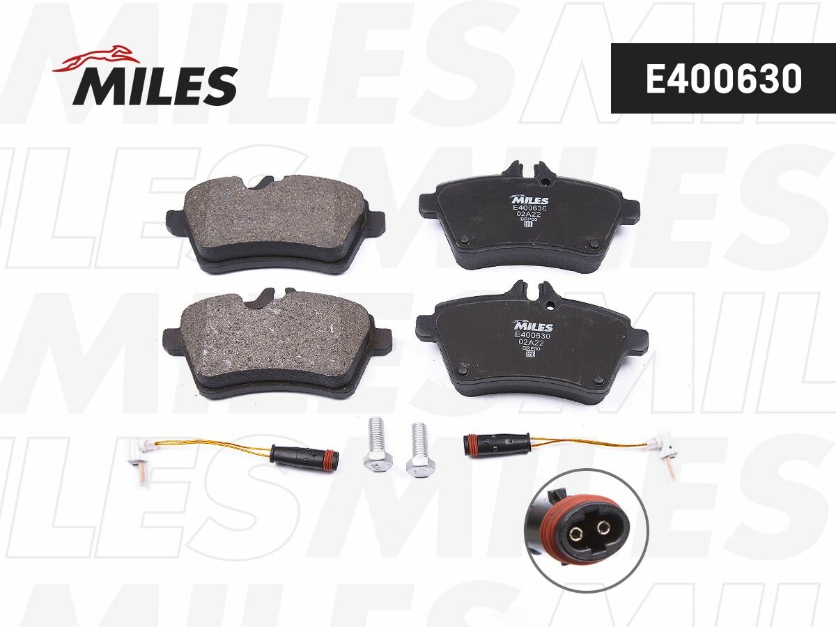 MILES Колодки тормозные передние (Смесь Semi-Metallic) MERCEDES A-CLASS W169/B-CLASS W245 1.5-2.0 04- (TRW GDB1629) E400630
