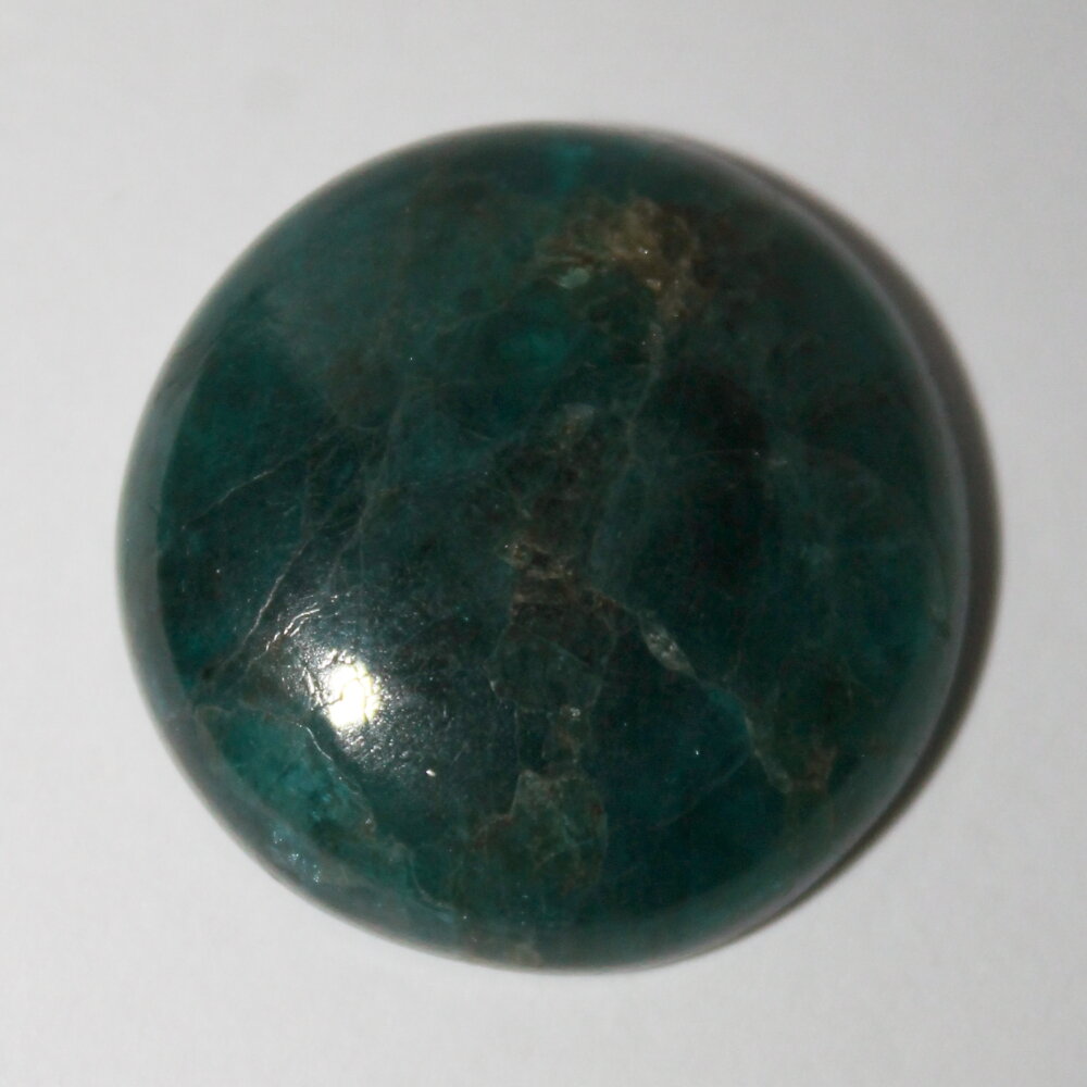 Апатит кабошон, натуральный камень, 23х23х4 мм, Бразилия, "True Stones"