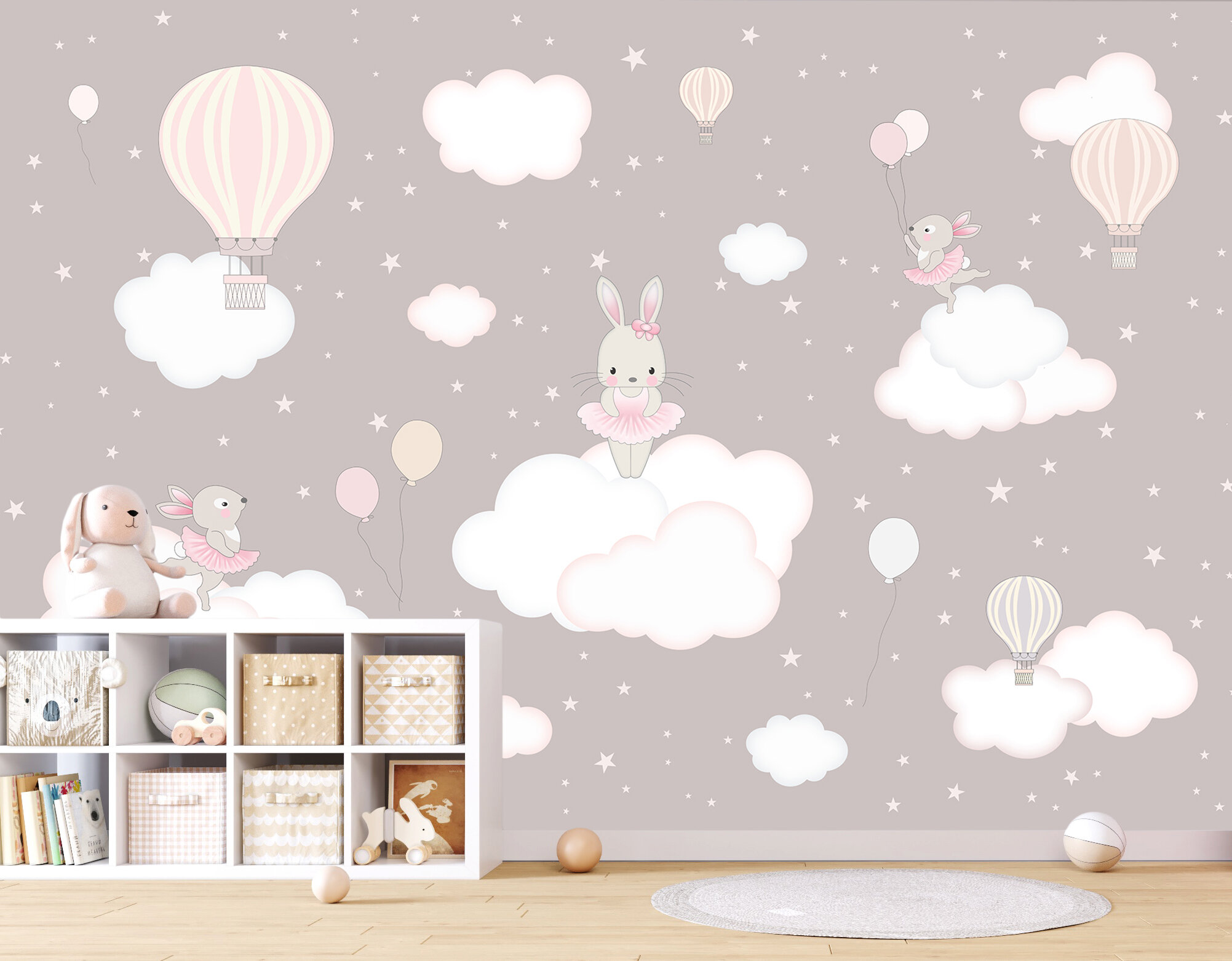 Фотообои Флизелиновые с виниловым покрытием Детские Облака 400х270 см