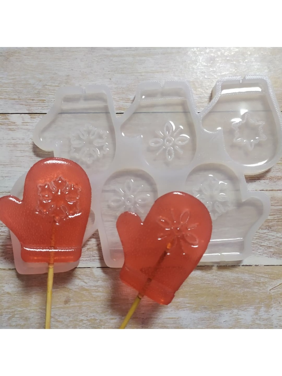 Форма для леденцов варежки 6 см