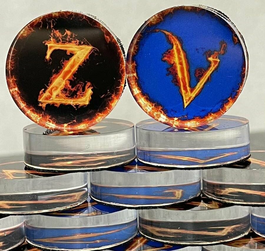 Фишки для нард "ZV", 30 шт, 27 мм, орг. стекло