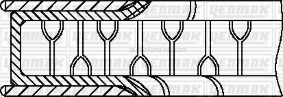 YENMAK 9109102050 83,20 mm. Кольца поршневые к-т на цилиндр