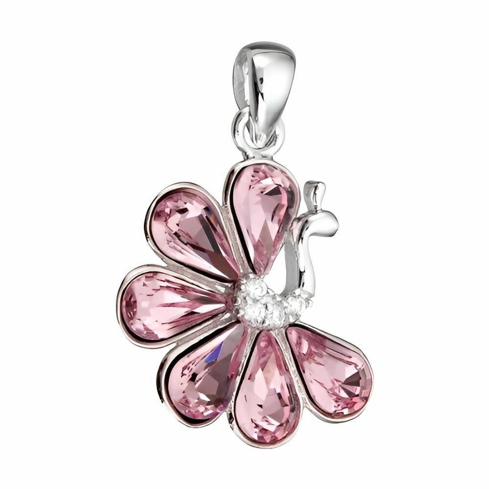 Подвеска, серебро, 925 проба, родирование, фианит