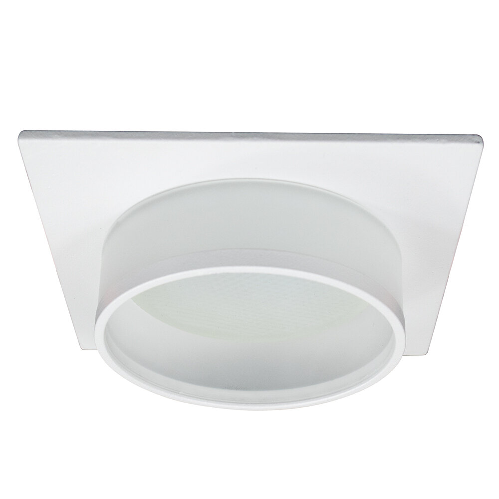 Светильник потолочный встраиваемый, 15W 230V GX53, белый, квадрат, без лампы, DL501