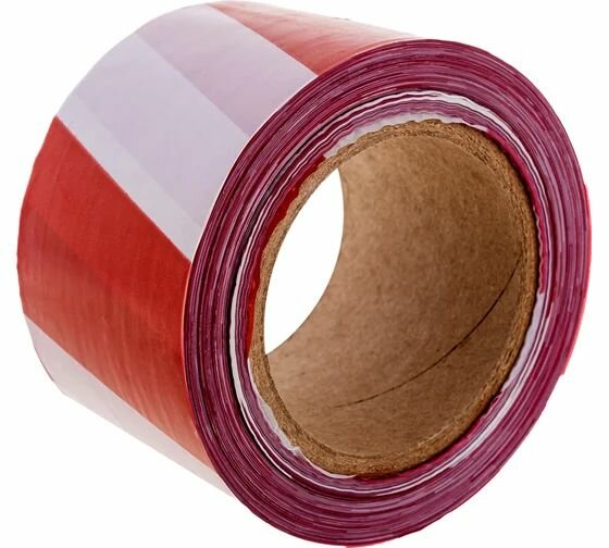 Сигнальная лента оградительная 75мм х 250м Gigant красно-белая GIT-4