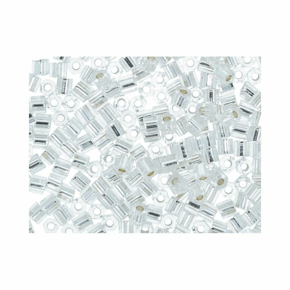 Бисер Япония "TOHO" 11/0 HEXAGON №3 2.2 мм 5 х 5 г №0021 серебристый
