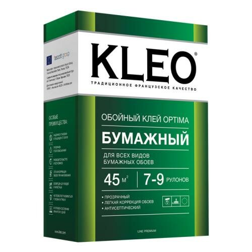 Клей для обоев клео OPTIMA Д/ любых бумажных 5-6 РУЛ