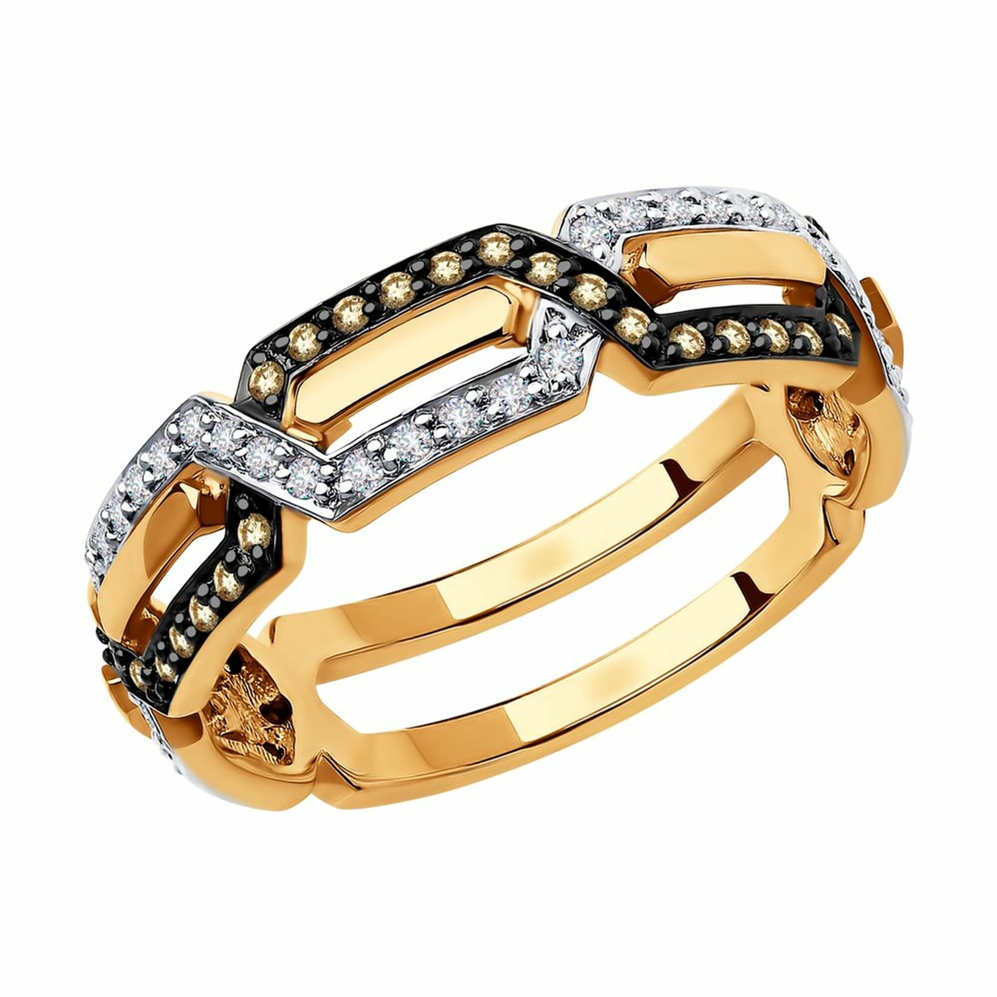 Кольцо, красное золото, 585 проба, бриллиант