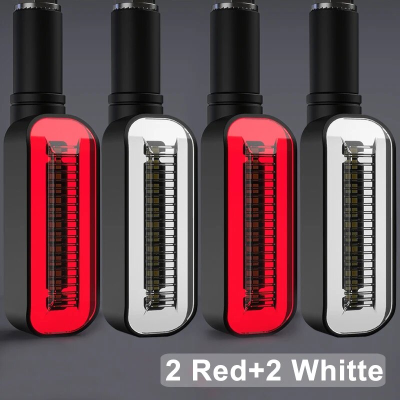 Мото указатели поворота LED 2 Red + 2 White