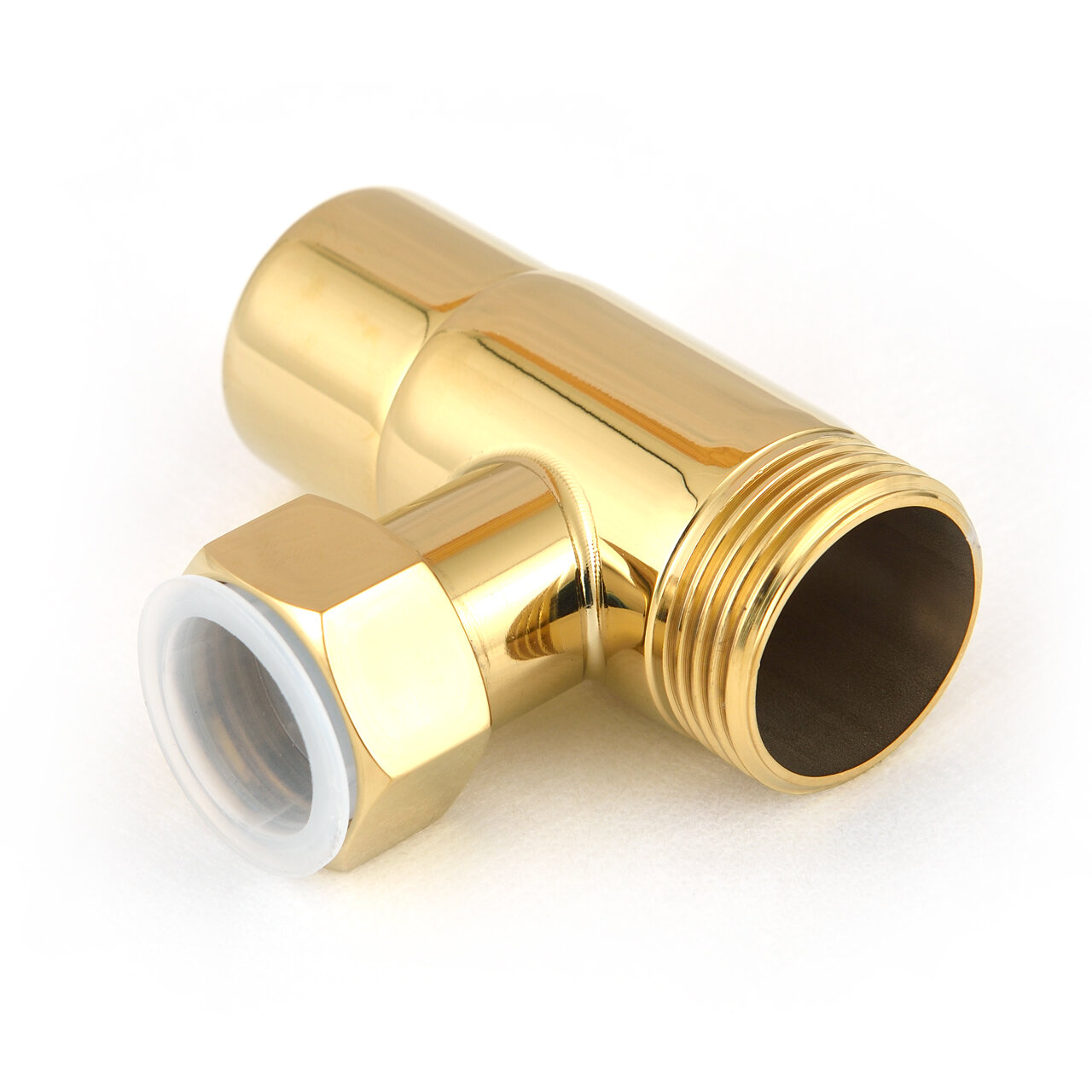 Уголок с клапаном Маевского "Золото" Стилье, для системы отопления