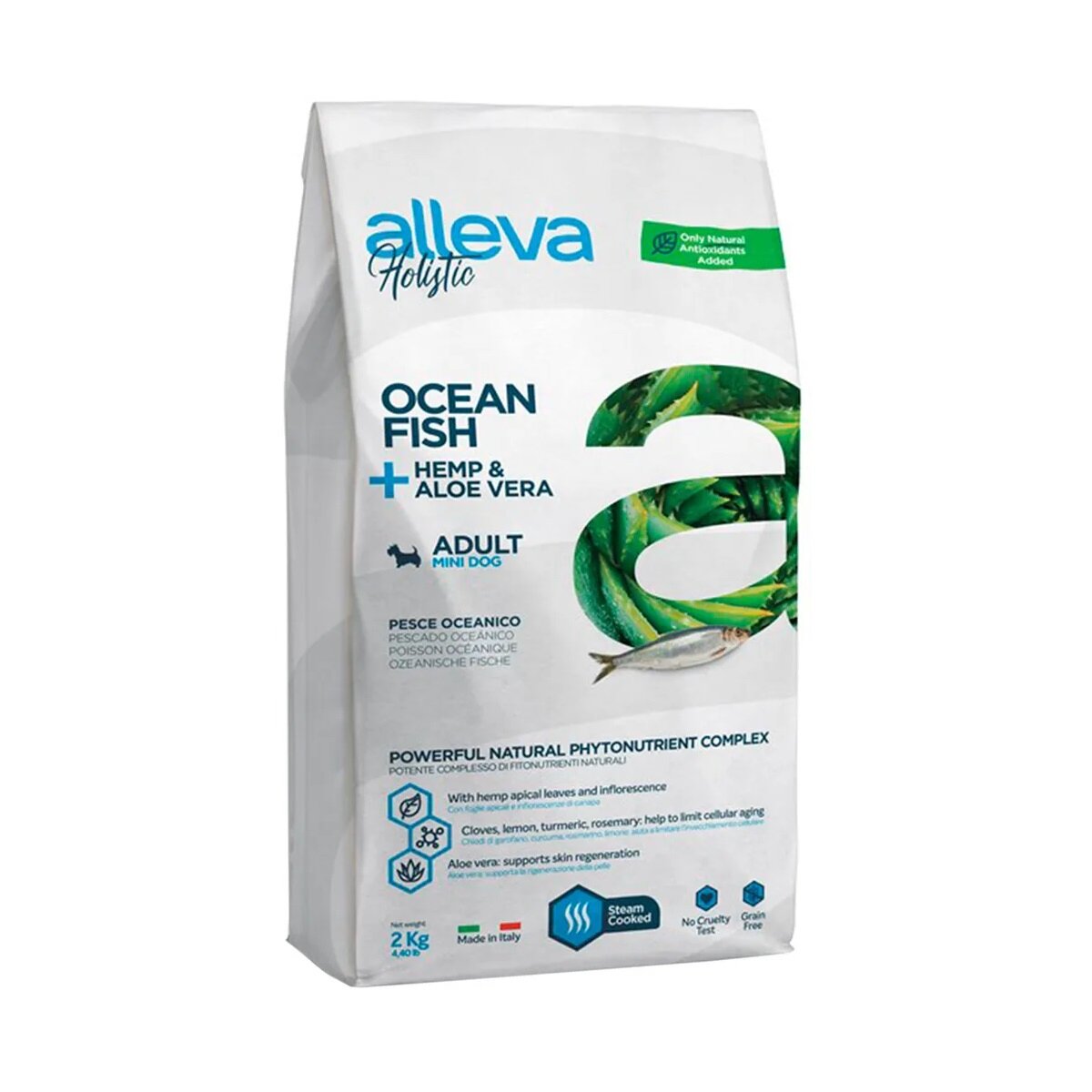 ALLEVA HOLISTIC Корм сухой для взрослых собак с океанической рыбой, Мини 2 кг