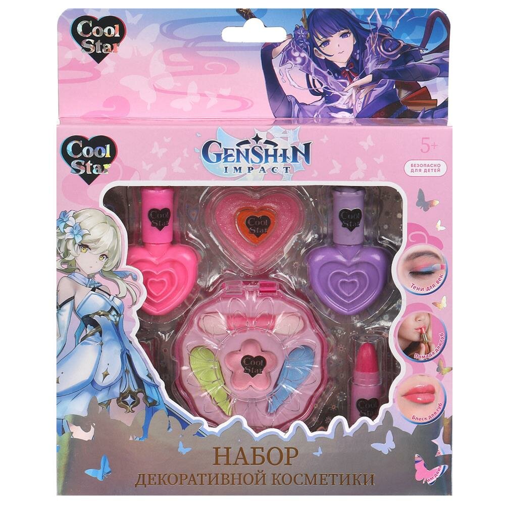 Косметика для девочек тени для век, блеск для губ, помада, лак д/ногтей Cool Star 115677-GN-TTG