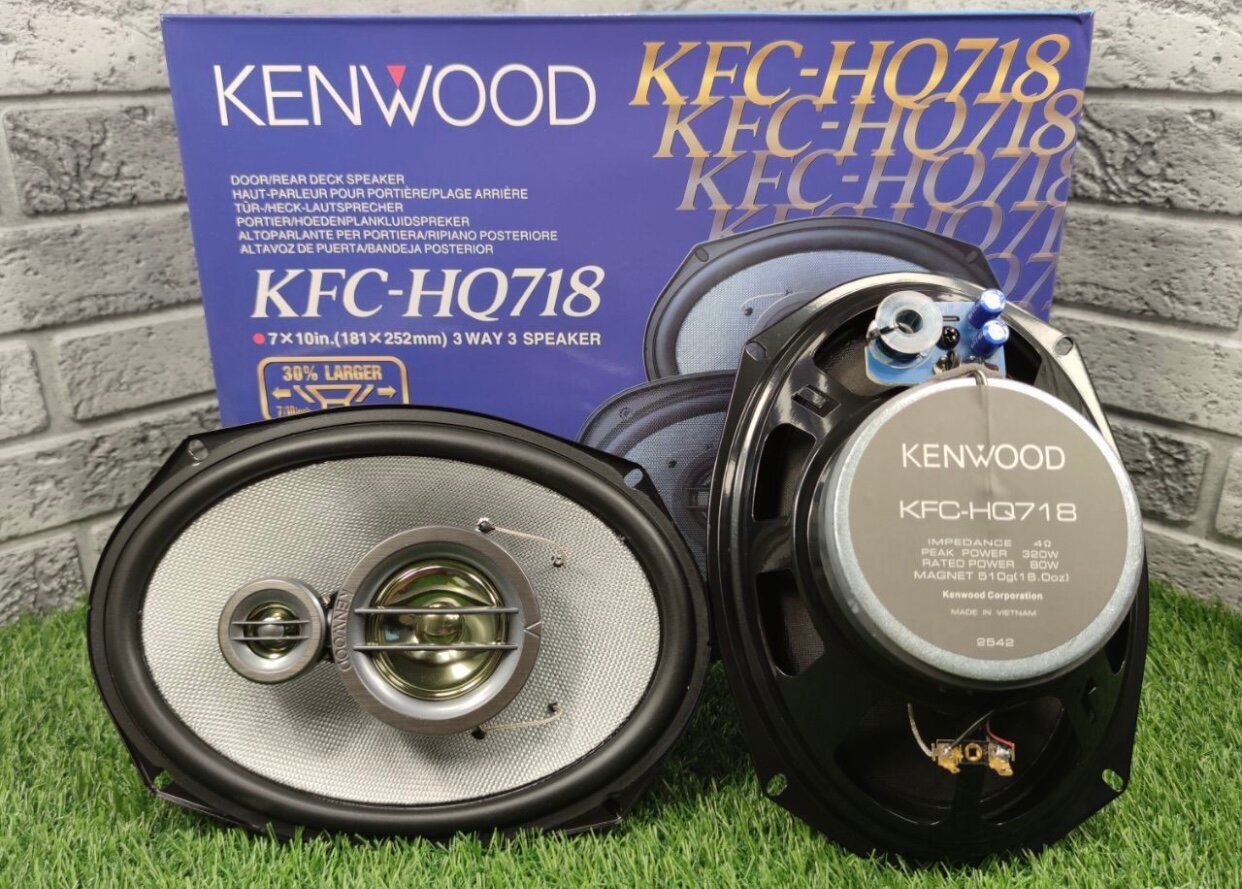 Колонки Kenwood KFC HQ718, овальные, двухполосные, 320 Вт, 93 дБ