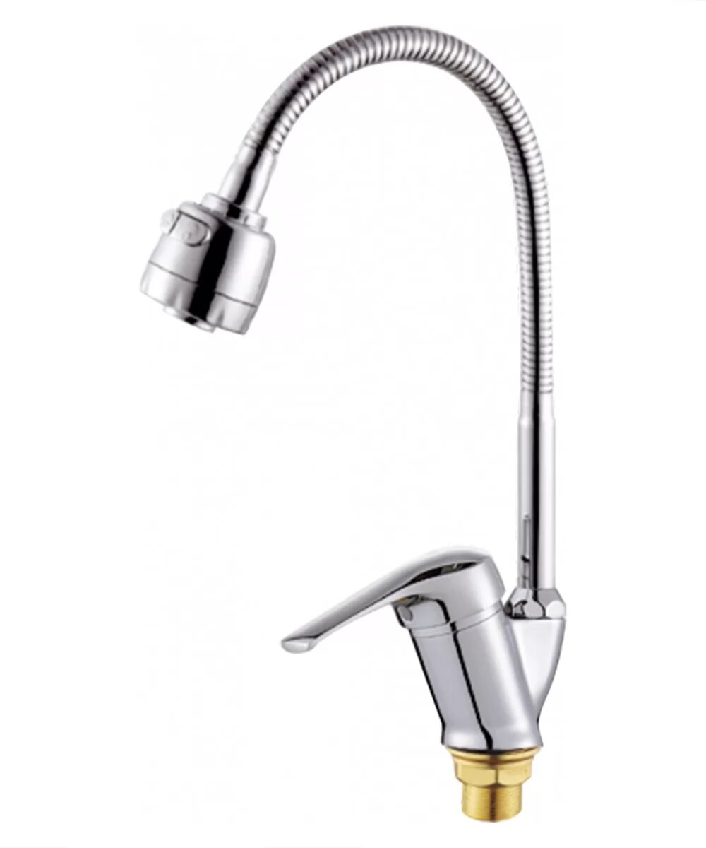Смеситель для кухни из латуни с гибким изливом H52022 цвет хром от бренда Hansen