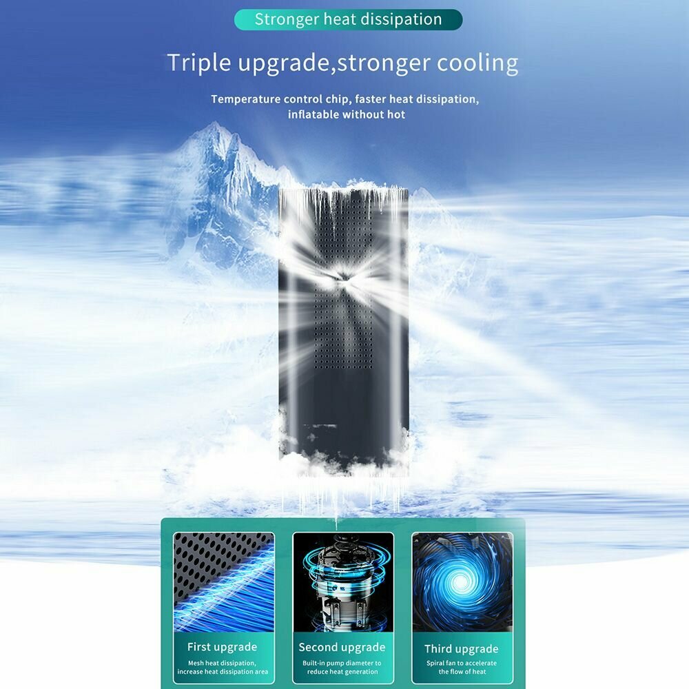 Портативный электронасос 6000 мАч, цифровой, для различных надувных целей