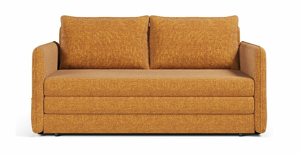 Диван-кровать Слим, 134х83х80 см, рогожка Savana Yellow, механизм Выкатной, детский диван раскладной, с ящиком для белья