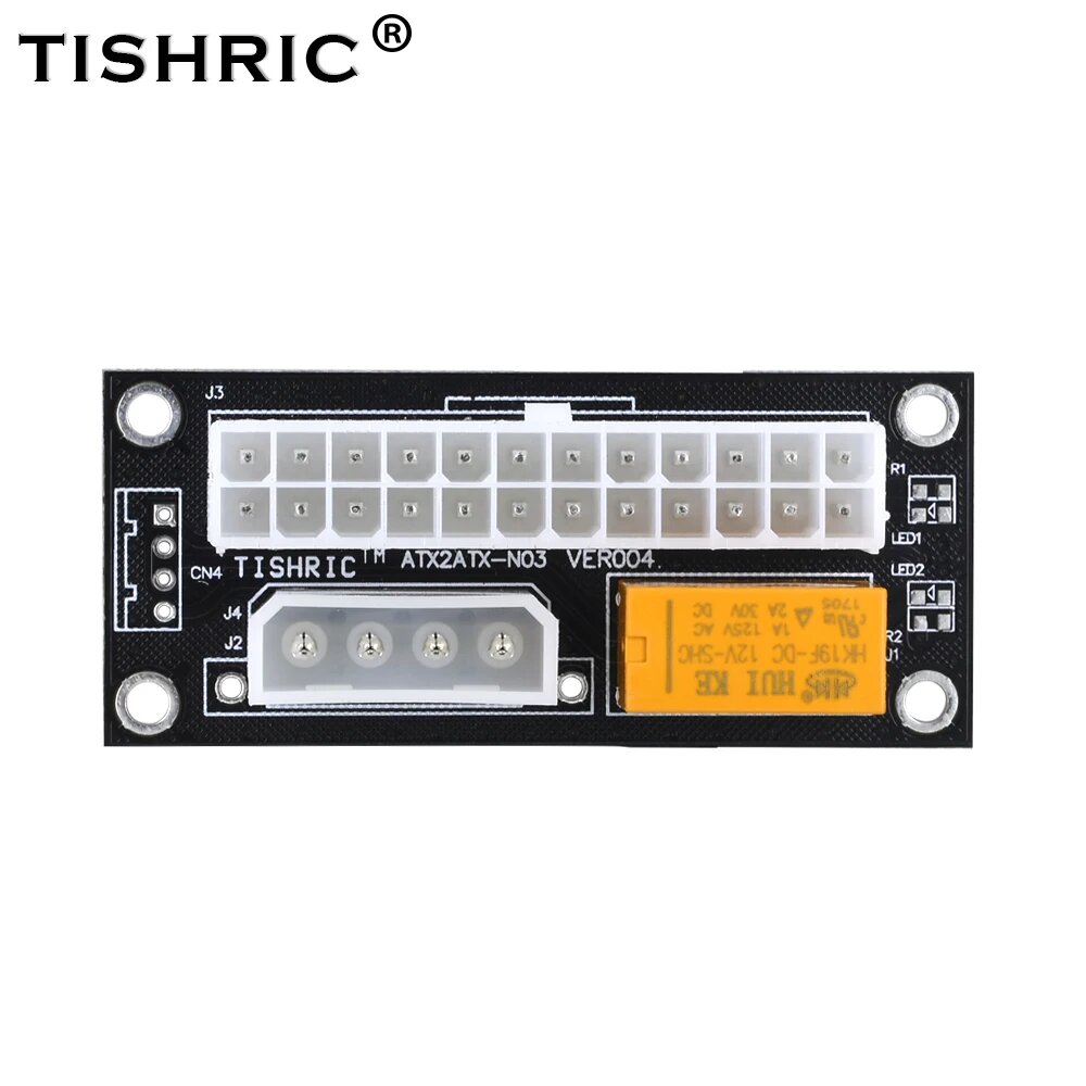 Адаптер питания TISHRIC Molex-SATA, черный 4Pin