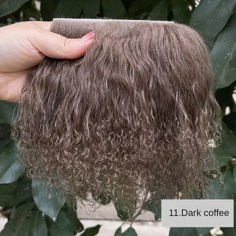 Шерстяной парик для кукол, цвет 11. Dark coffee