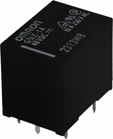Реле OMRON G5LE-1A DC48 электромагнитное, SPST-NO, Uобмотки 48ВDC, 10A/120ВAC, 1 шт