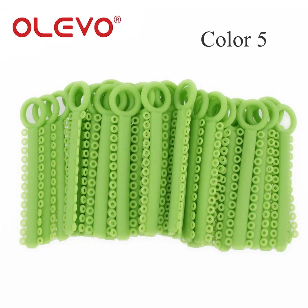 OLEVO Лигатуры резиновые Color5, 1040 шт