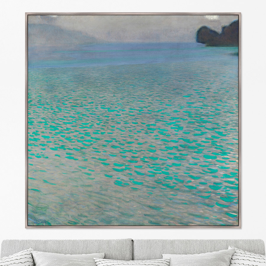 Картина на стену для интерьера. Attersee, 1900г. Размер: 105х105см. Печать на натуральном Холсте.