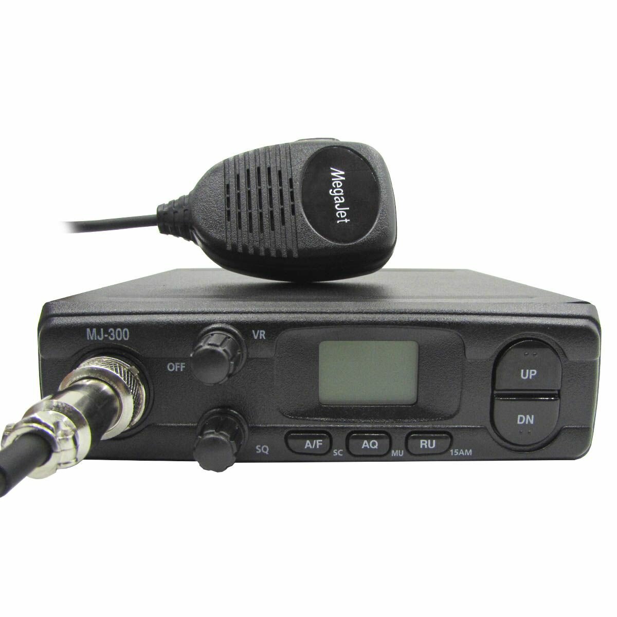 Радиостанция Мегаджет MJ-300, диапазон CB, мощность передатчика 8 Вт, антенна на магните, чёрная