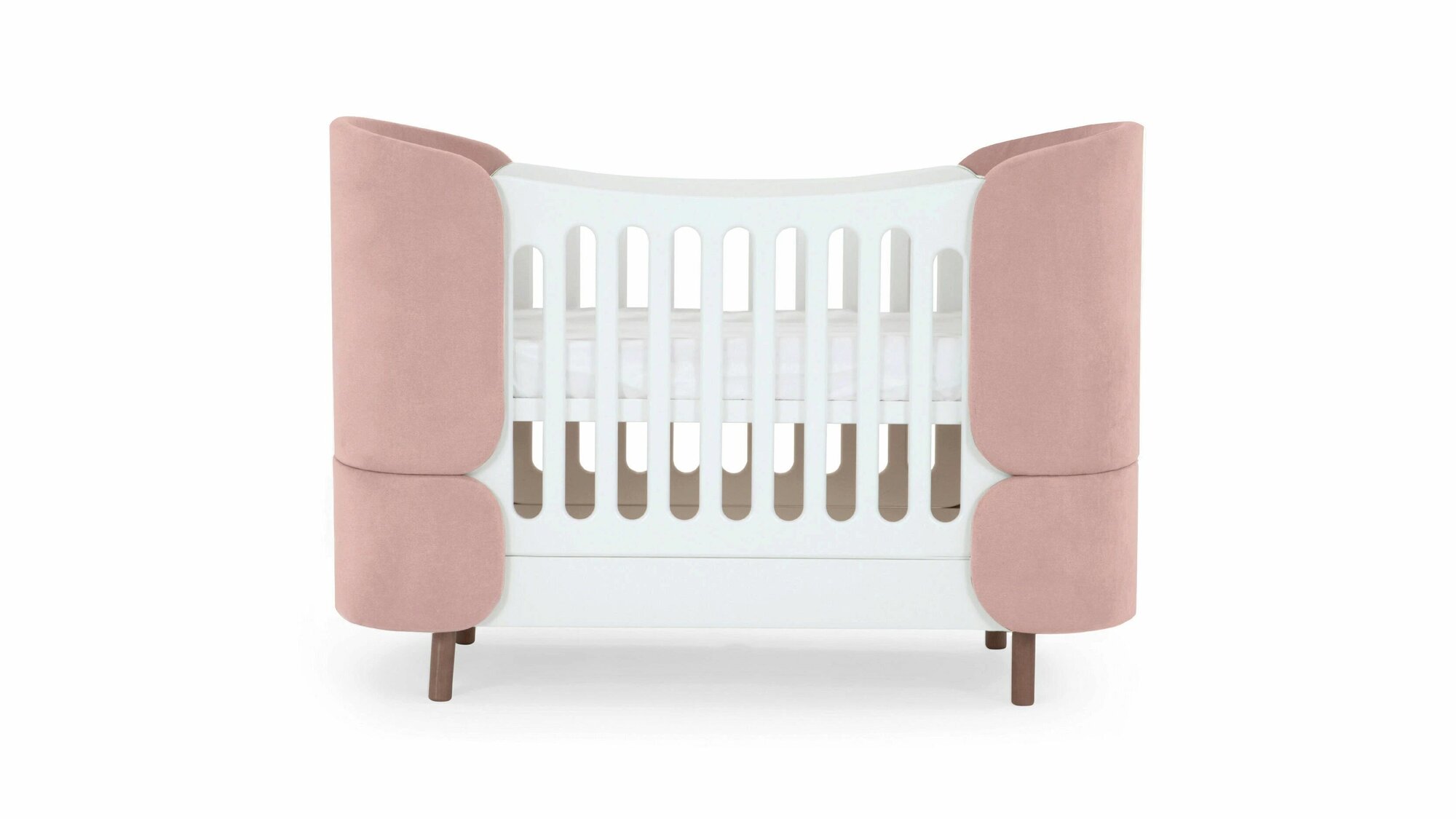 Кровать Askona kids (Аскона) Polly (Полли) базовая овальная, розовая 63х133