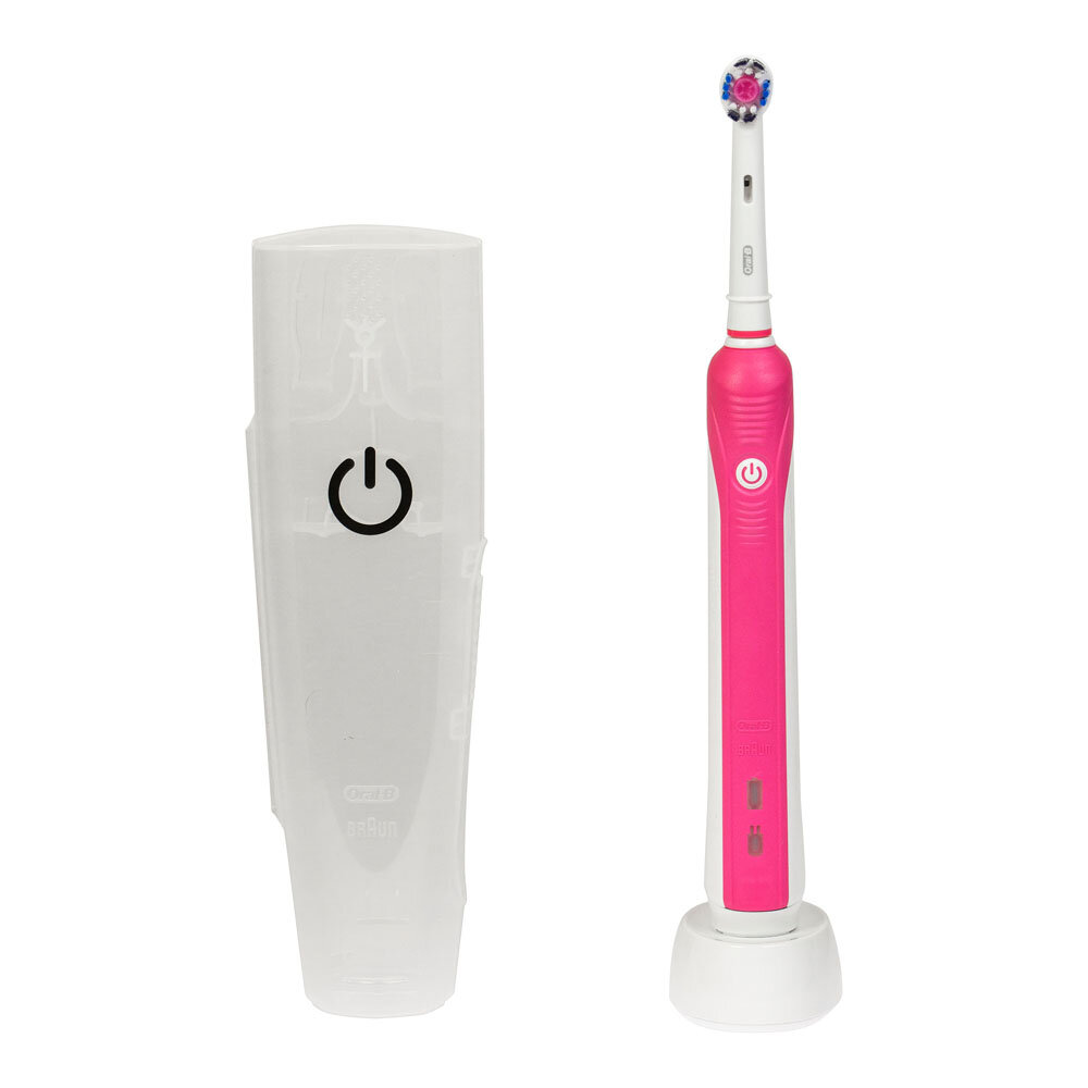 Электрическая зубная щетка Oral-B PRO 750 D16.513. UX + Футляр, розовый