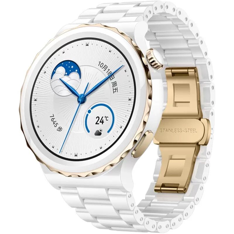 Официальный керамический ремешок подходит для часов HUAWEI Watch GT 3 42 мм/GT3 Pro 43мм/GT 2 42 мм/Watch 2, 20 мм