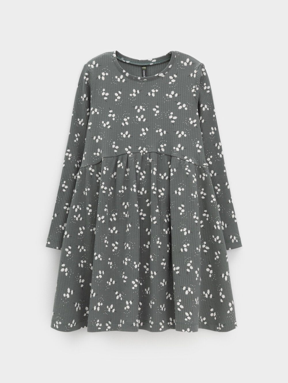 Платье КР 5942/пряный базилик,нежные цветочки к585