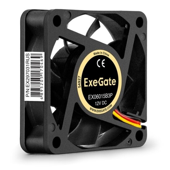 Вентилятор для корпуса ExeGate EX06015B3P 12В DC 60x60x15мм 3pin (EX297031RUS)