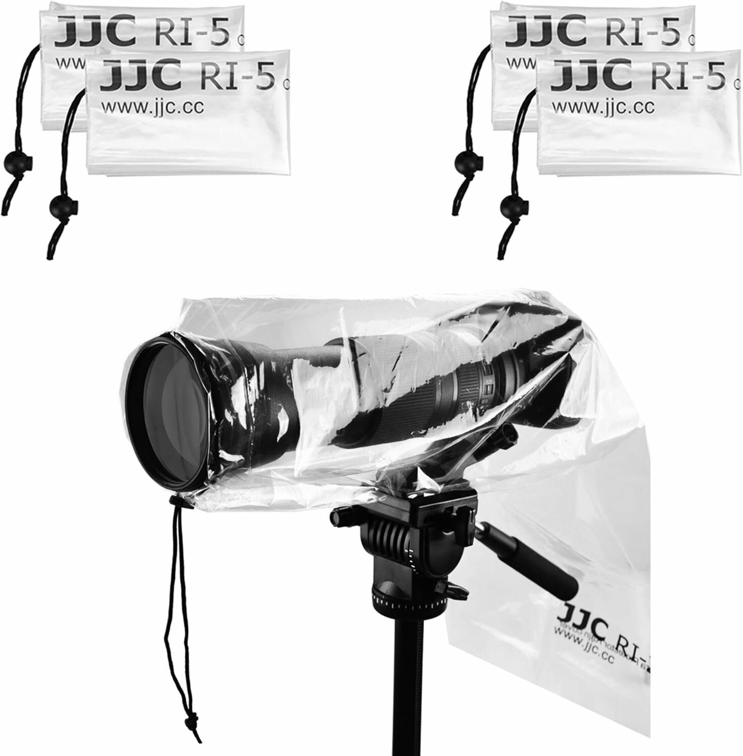 Дождевой чехол для фотоаппарата JJC RI-5 (4 шт.) - универсальный водонепроницаемый чехол для зеркальных и беззеркальных камер