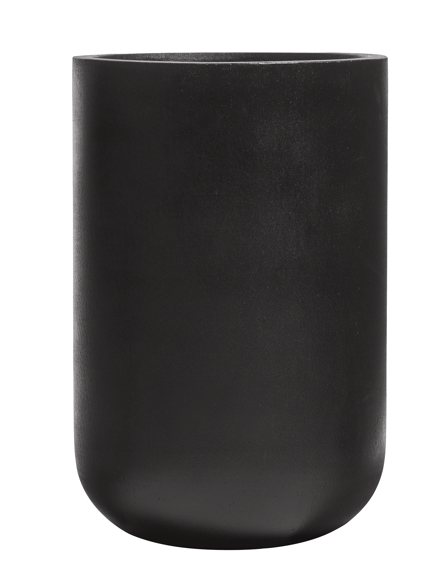 Кашпо TREEZ Ergo Hard Rock Высокий округлый цилиндр Антрацит д-50, в-74 см