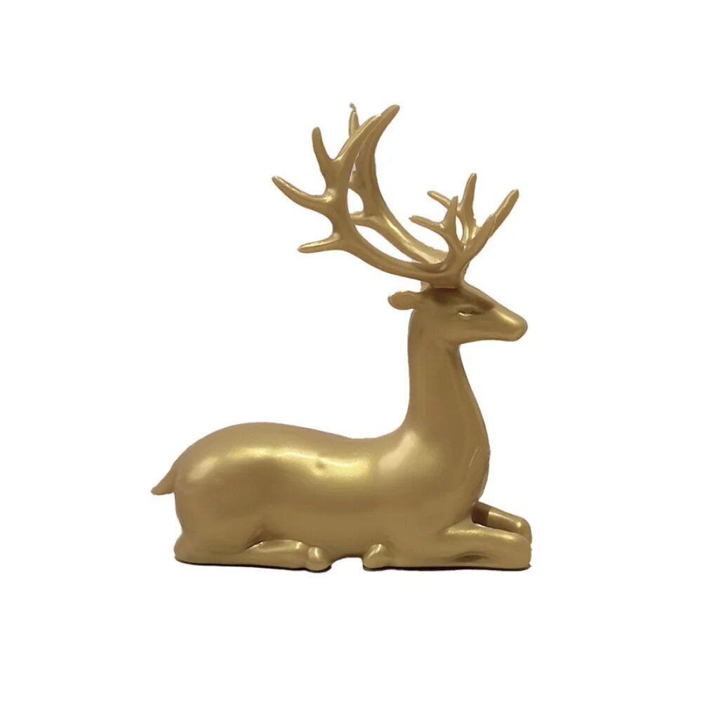 Пластиковая статуэтка оленя Gold Sitting Deer