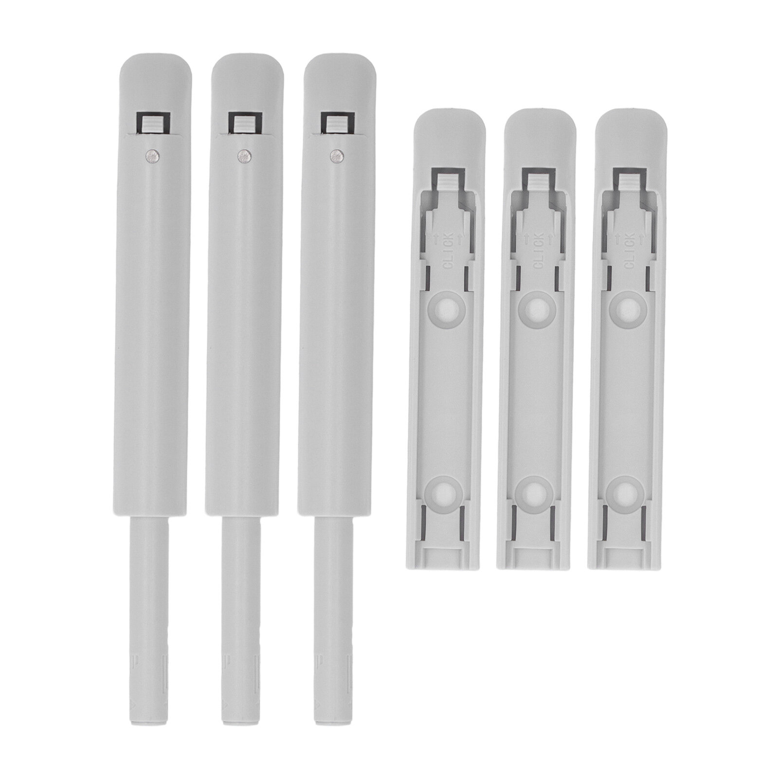 3 шт, широко используемая устойчивая к окислению дверная защелка, демпфер для двери шкафа, серого цвета