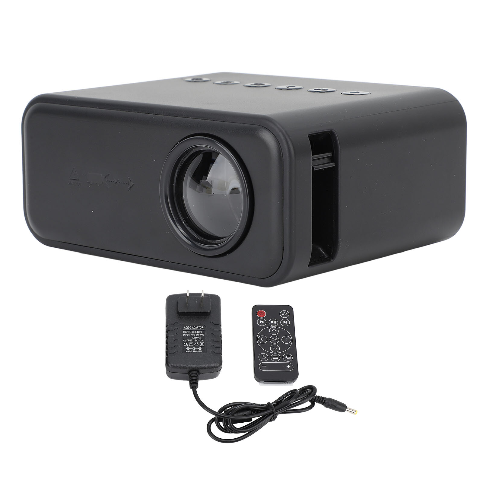 Портативный мини-проектор HD 1080P с Wi-Fi и проводным беспроводным пультом дистанционного управления 100-240 В, входом USB, дорожным домашним кинотеатром