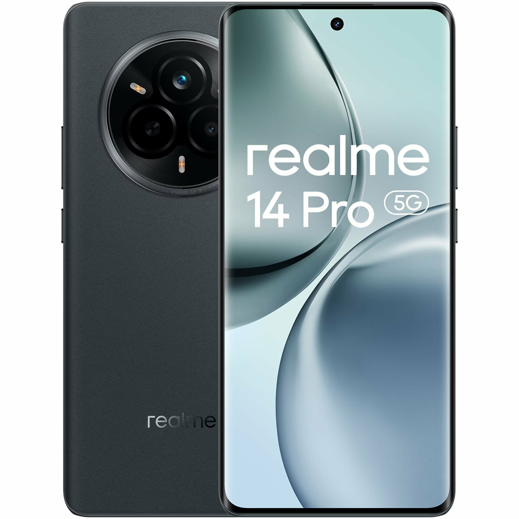 Смартфон realme 14 Pro, камера 50 Мп, дисплей 120Гц, NFC, IP69, 16/256ГБ черное