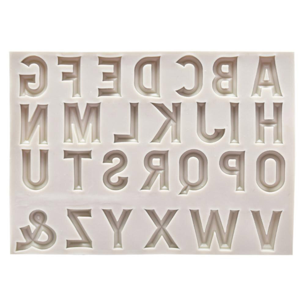 1pc Силиконовая выпечка заглавные буквы Diy Cake Flom