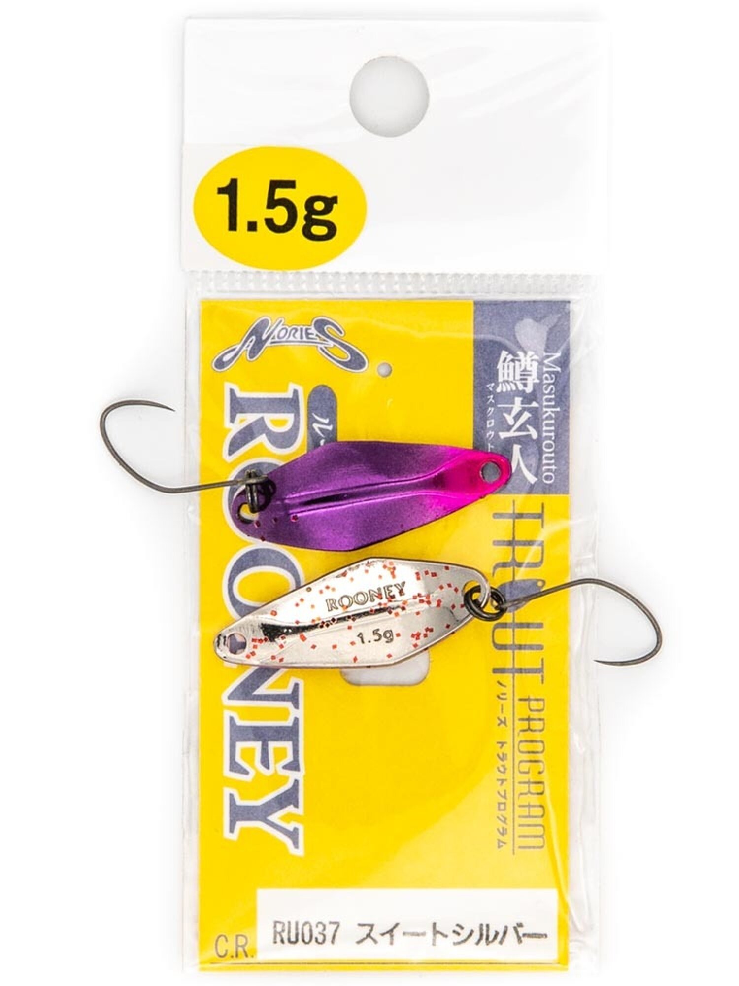 Блесна для рыбалки на форель NORIES MASUKUROUTO ROONEY 1.5гр цвет RU037