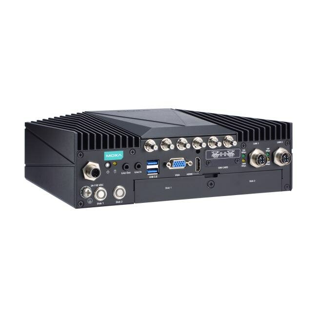 Микрокомпьютер MOXA V2406C-WL5-T x86 Computers, Intel 8th i5-8365UE 4.1GHz,2GbE,4COM,6DI/2DO, HDMI/VGA, mSATA