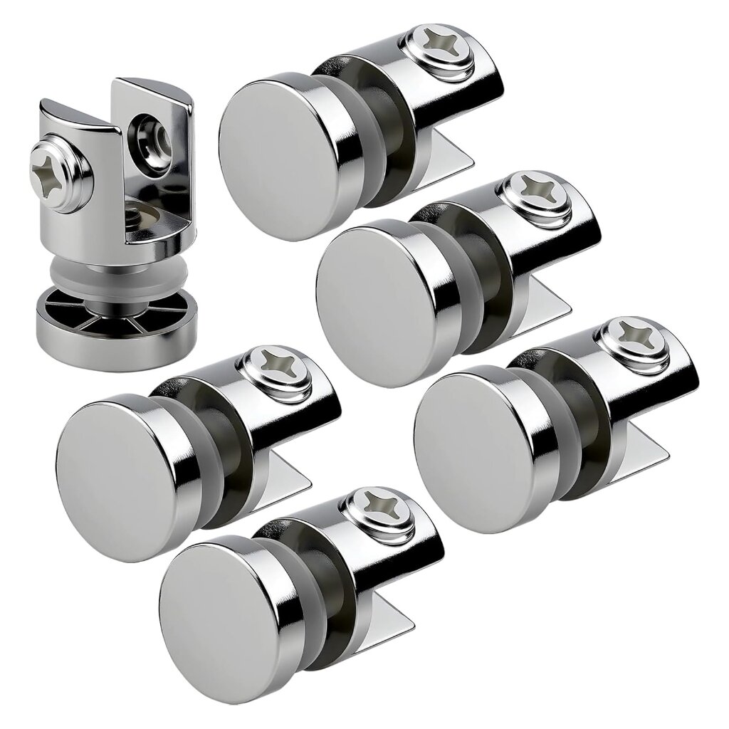 6 шт. сверхмощные стеклянные зажимные кронштейны, устойчивые к коррозии опоры для зеркал, офисных перегородок толщиной от 5 до 10 мм