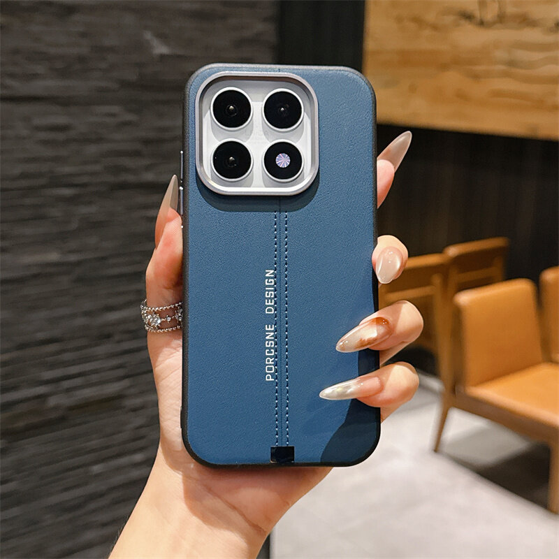 Чехол Для Xiaomi 17/Сяоми 17, soft touch, чехол-кардиомонитор, искусственная кожа, поликарбонат (PC), защита камеры, ударопрочный, усиленные углы, Xiaomi, Xiaomi 17, blue,
