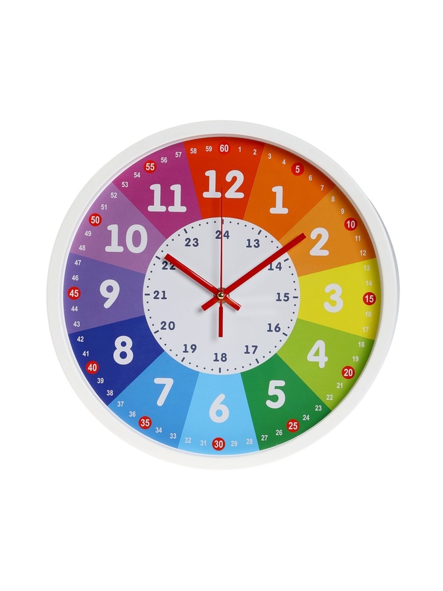Часы настенные "Обучающие 2", детские, плавный ход, d-30 см, белые 10935429