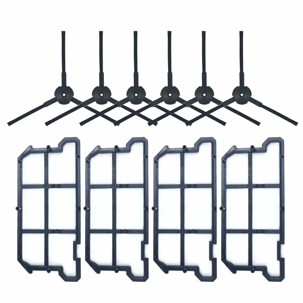 Запасные части для пылесоса ILIFE V7s V7 V7s pro: HEPA фильтр + боковая щетка для Chuwi ILIFE V7s Pro аксессуары