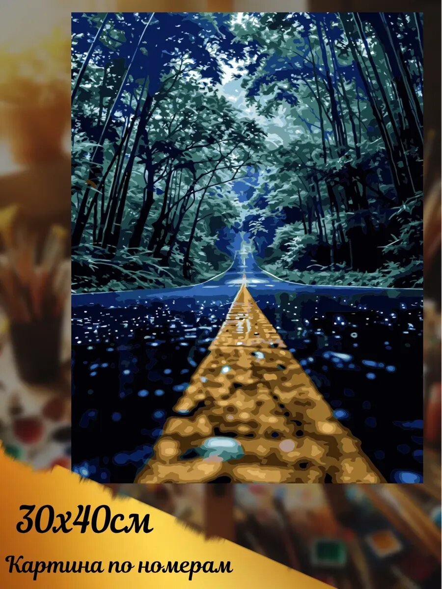 Картина по номерам дорога
