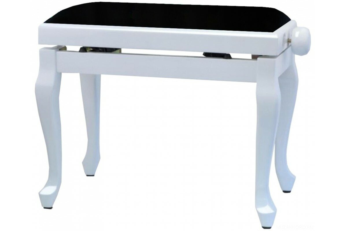 GEWA Deluxe Classic White high gloss Black Cover банкетка фортепианная
