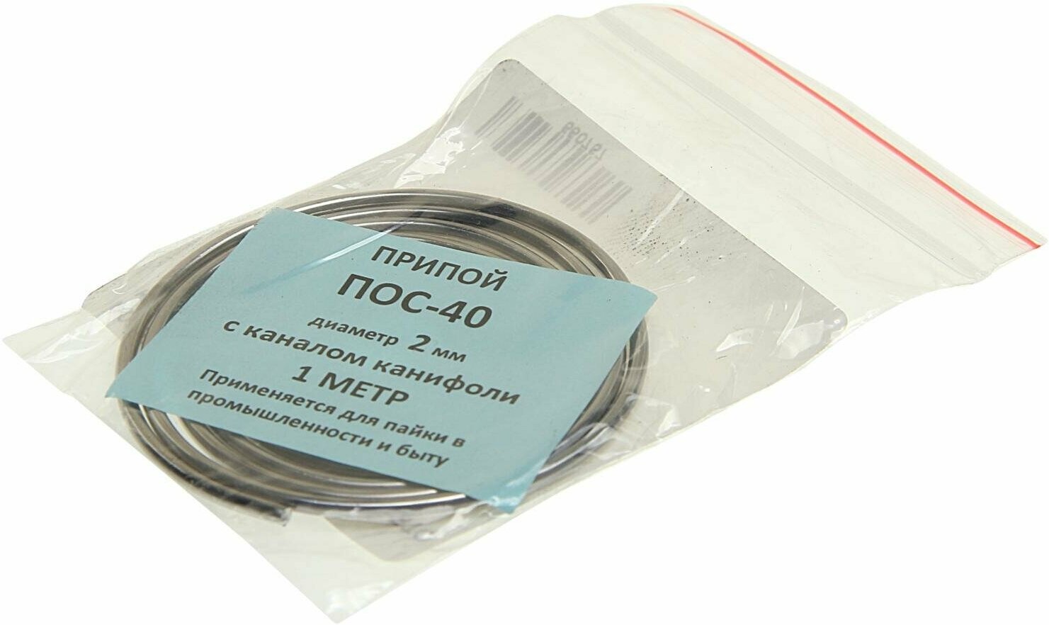 Припой ПОС-40 с канифолью 1м d 2.0мм спираль ВТО
